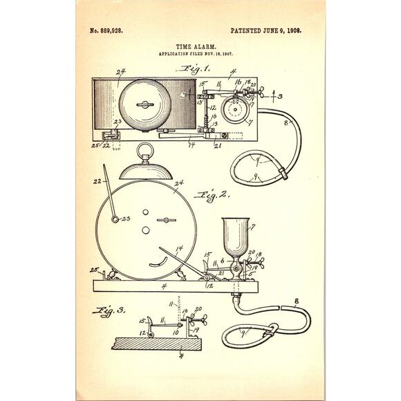 None and/or Unknown | Other | Hydraulic Alarm Clock Timealarm 96 Patent ...